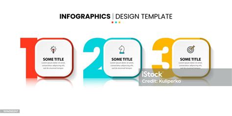 인포그래픽 템플릿입니다 아이콘이 있는 번호가 매겨진 정사각형 배너 3개 개념에 대한 스톡 벡터 아트 및 기타 이미지 개념 그래프 다이어그램 Istock
