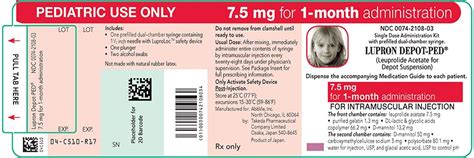 Lupron Depot Ped Fda Prescribing Information Side Effects And Uses