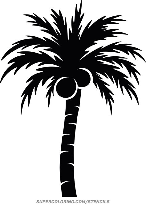 Stencil Of Palm Tree Free Printable Papercraft Templates
