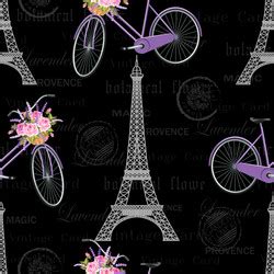 Eiffel Tower And Hearts Seamless Pattern Vector Image