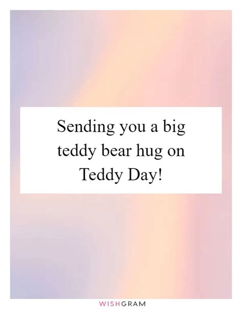 Sending You A Big Teddy Bear Hug On Teddy Day Messages Wishes Greetings Wishgram