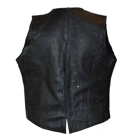 Vance Leather Vl1050 Motorcycle Vest Plain Side Mc Vest