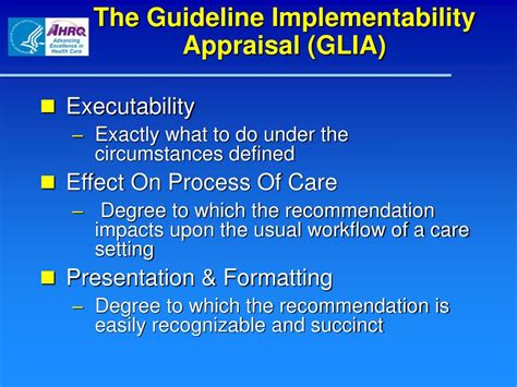 Ppt Guideline Implementability” Appraisal Or If You Write It Will