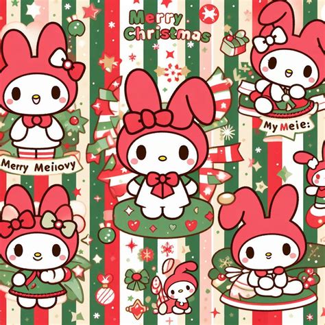My Melody In Merry Christmas 3 Ai Drawing By Cuddlesnam On Deviantart