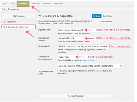 How To Set Up Caldera Forms And Wp E Signature Wp E Signature Support