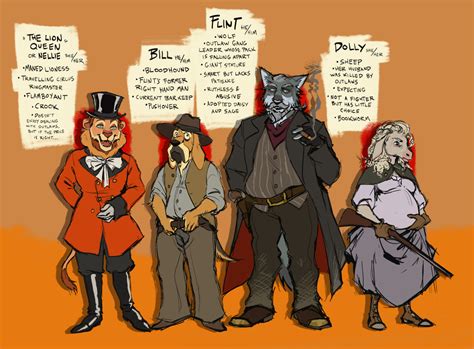 Added Some More Characters To This Wild West Furry Thing First Ones A