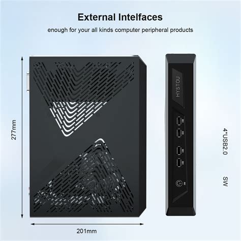 Hystou 미니 게임용 Pc 프로세서 인텔 코어 I5 I7 윈도우 10 11 리눅스 데스크탑 컴퓨터 9 세대 Gtx 1650 4gb Gddr5 미니 Pc