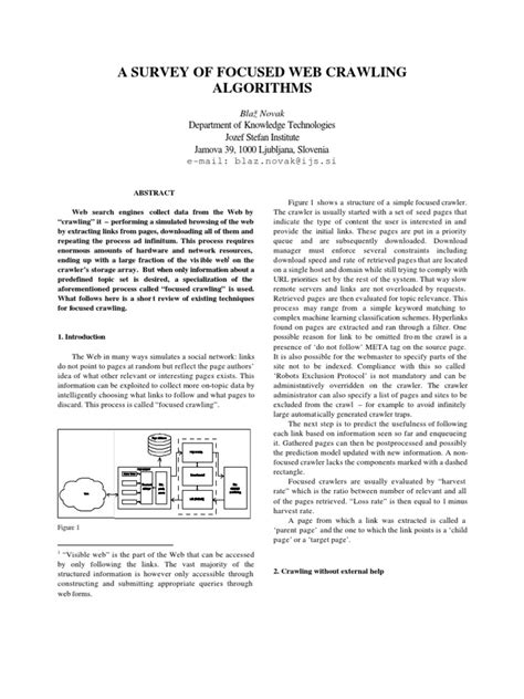A Survey Of Focused Web Crawling Algorithms Pdf Search Engine Optimization Hyperlink