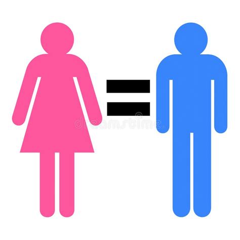 Men And Women Sex Equality Symbol Icon Stock Illustration Illustration Of Life Pink