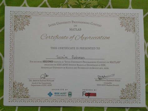 matlab programming contest certificate 1st runner up freelancer