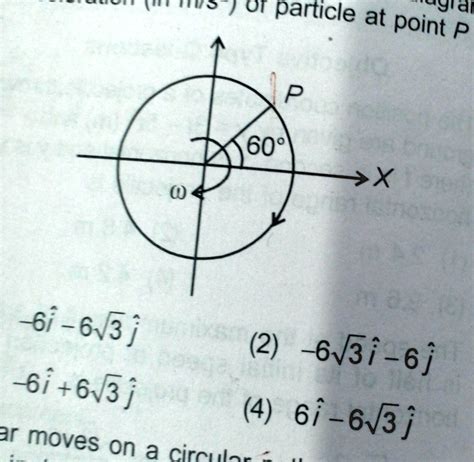 SOLVED A Particle Moving In A Circle Of Radius R M With An Angular Speed Of Radians Per