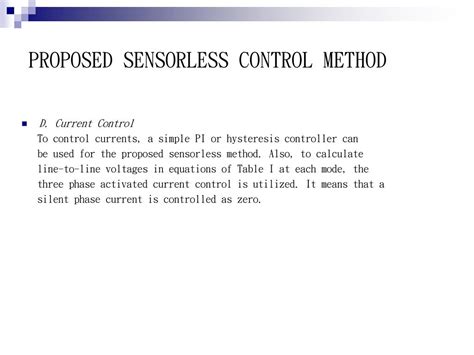 PPT Sensorless Control Of The BLDC Motors From Near Zero To High Speeds PowerPoint