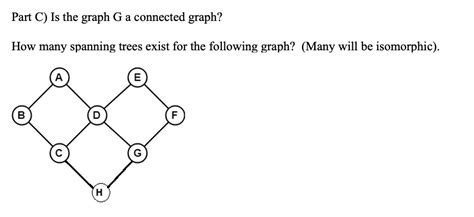 Solved Part A Find A Breadth First Spanning Tree For The