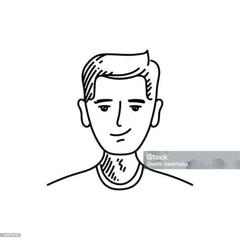 Young Men Line Icon Sketch Design Pixel Perfect Editable Stroke Stock Illustration Download