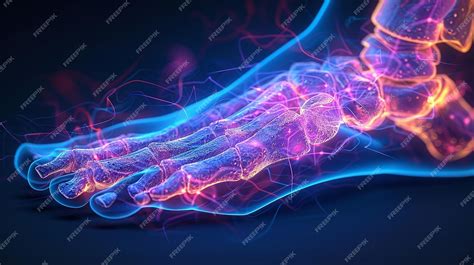 Premium Photo A Picture Of A Persons Foot With A Purple And Pink Neon