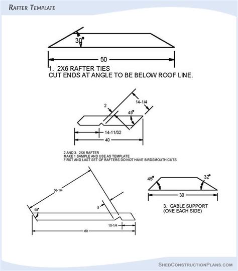 6×8 Saltbox Shed Plans Blueprints