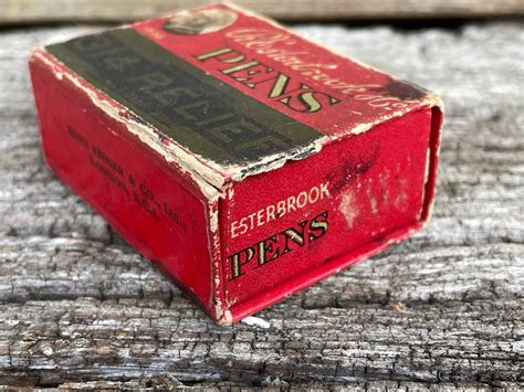 A Vintage R Esterbrook Pen Nib Box With Various Nibs Such As Mitchell S Script Pen Size