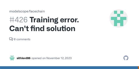 Training Error Cant Find Solution · Issue 426 · Modelscopefacechain