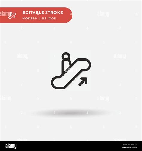 Escalator Down Simple Vector Icon Illustration Symbol Design Template