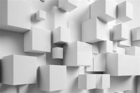 white background with 3d cube effect stock illustration illustration