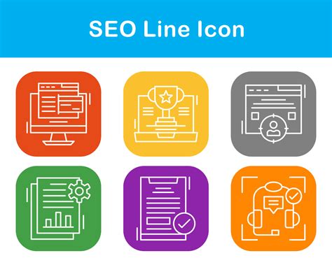 Seo Vector Icon Set 20654502 Vector Art At Vecteezy