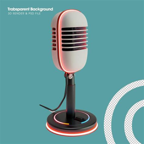 Premium Psd Psd A Microphone Element Isolated 3d Object