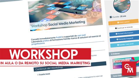 Workshop In Aula O Da Remoto Su Social Media Marketing Claudiomasci