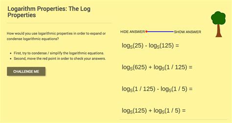 logarithm properties the log properties interactive for 11th higher