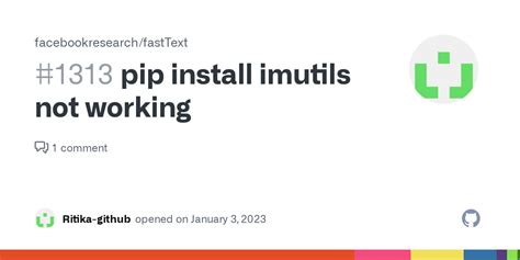 Pip Install Imutils Not Working Issue Facebookresearch FastText GitHub