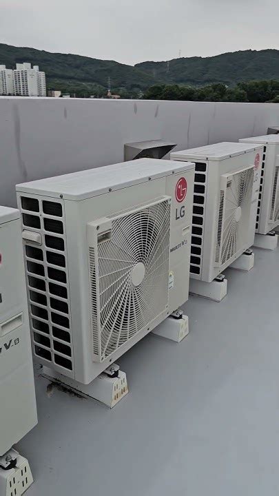 신축빌라 옥상에 설치된 시스템에어컨 실외기 에어컨설치 Youtube