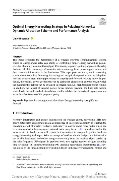 Optimal Energy Harvesting Strategy In Relaying Networks Dynamic Allocation Scheme And