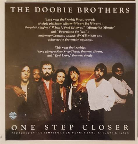 1981 THE DOOBIE BROTHERS One Step Closer New Album Music Vintage Print