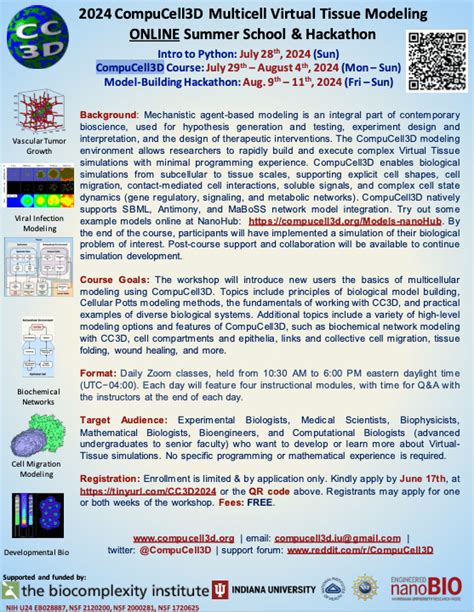 Multicell Virtual Tissue Modeling Online Summer School Center For