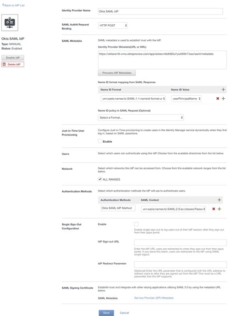 Configure Okta As An Identity Provider For Vmware Identity Manager