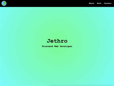 GitHub Jethrosweb Portfolio Webpage
