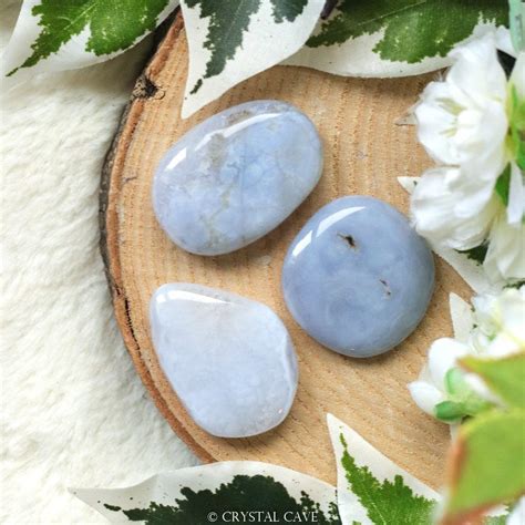 Blauwe Chalcedoon Zaksteen Oplegger Platte Edelstenen En Schijven