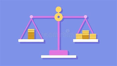 Wage Gap Scale A Simple Of A Balance Scale On One Side A Stack Of Coins Labeled Men Is Higher