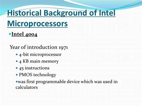 evolution of microprocessors