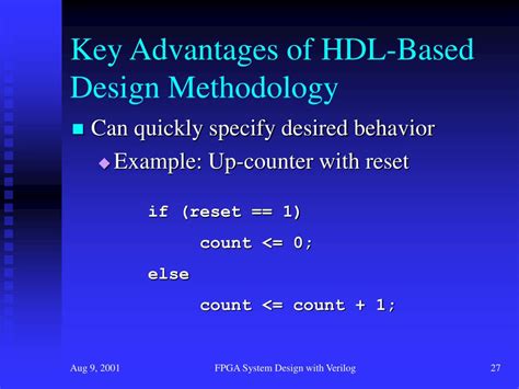 Ppt Fpga System Design With Verilog Powerpoint Presentation Free