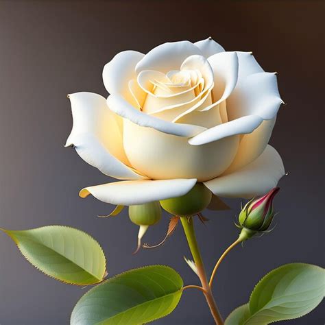 Light White Rose Premium Ai Generated Image