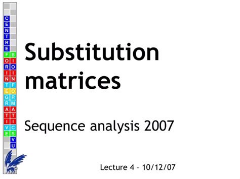 ppt substitution matrices in sequence analysis powerpoint