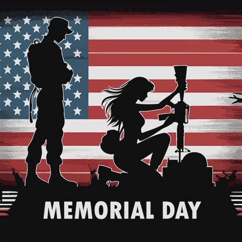 Premium Vector Happy Memorial Day Background Vector Illustration