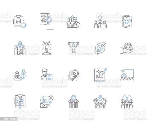 효율성 개요 아이콘 모음입니다 효율적이고 경제적이며 능률적이고 신속하고 빠르고 빠르고 민첩한 벡터 및 일러스트레이션 개념