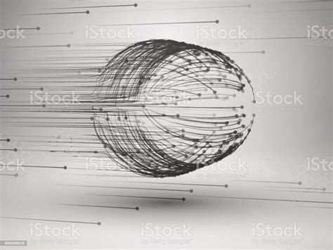 연결된 라인 및 점 범위의 와이어 메쉬 모션 요소입니다 연결 개념입니다 기술 배경입니다 3차원 형태에 대한 스톡 벡터 아트 및