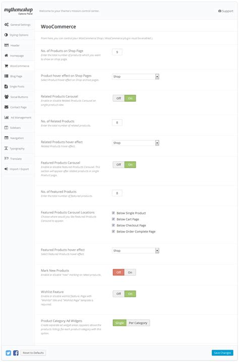 WooCommerce Settings Coconsilk