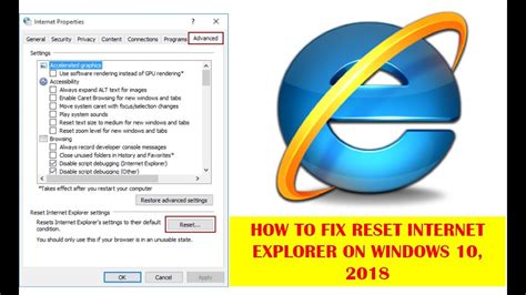How To Fix Reset Internet Explorer On Windows Youtube