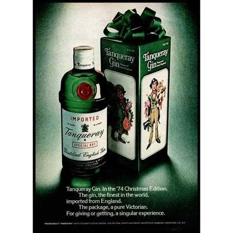 Tanqueray Art 974 Tanqueray English Dry Gin Vintage Print Ad