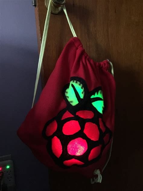radioactive raspberry pi drawstring bag backpack 3 steps instructables