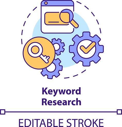 Keyword Research Concept Icon Seo Technology Data For Content Design