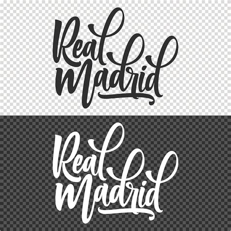 Projeto De Modelo De Clipart De Letras De Real Madrid Vetor Premium